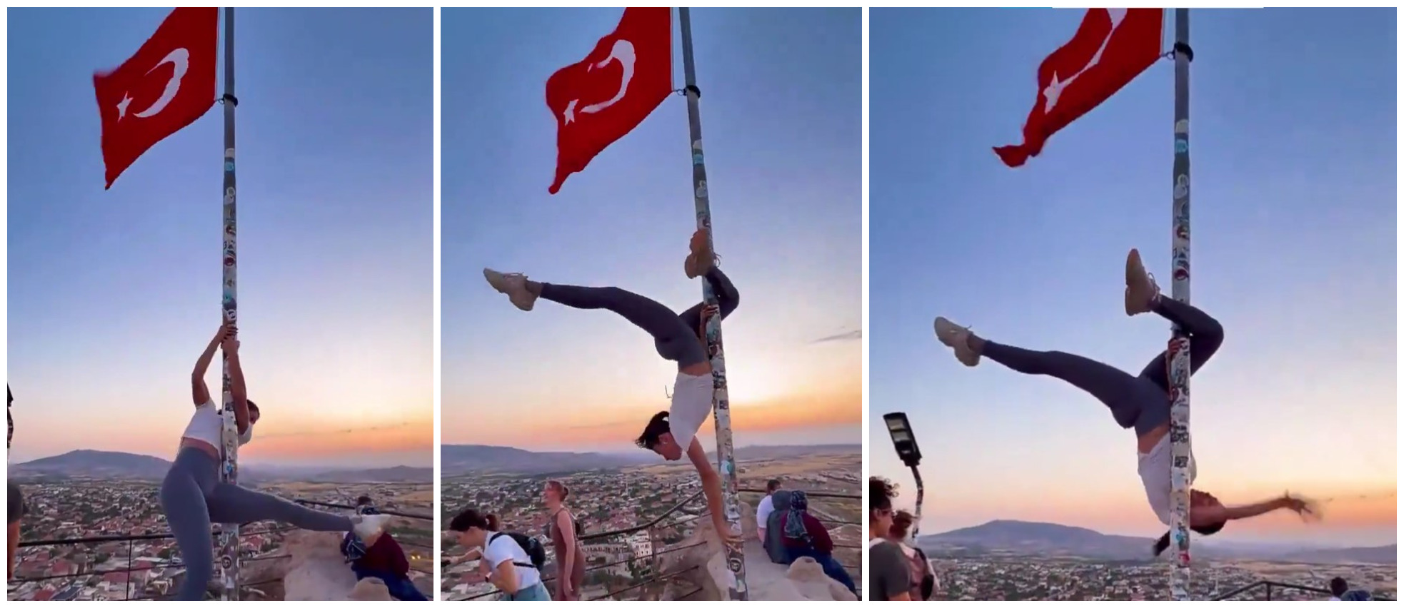 Turkey investigates foreign visitor for pole dancing on flagpole ...